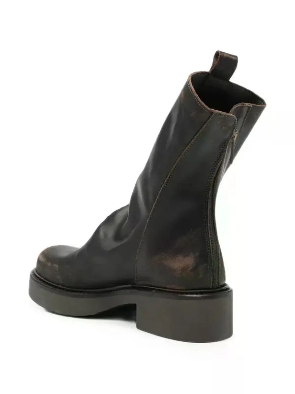 METISSE Distressed-effect Ankle Boots