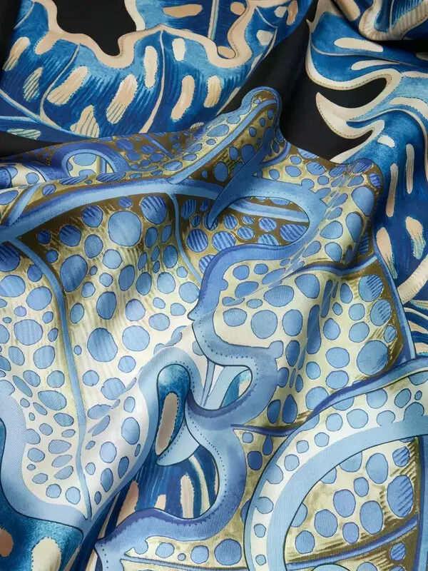 FERRAGAMO Foliage-print Silk Scarf