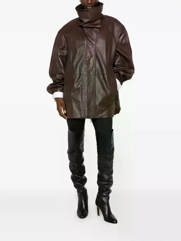 Sportmax Spsalaggio Belted Leather Jacket