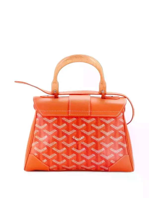 Goyard Saigon Top Handle Bag Coated Canvas With Leather Mini Shoulder Bag