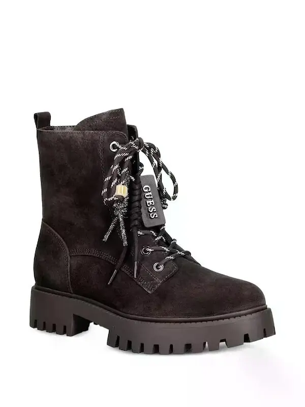 Guess Fizzle Lace-up Suede Boots