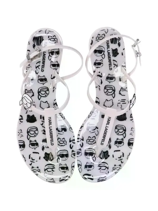 Karl Lagerfeld Ikonik Jelly Nft Graffiti-print Sandals