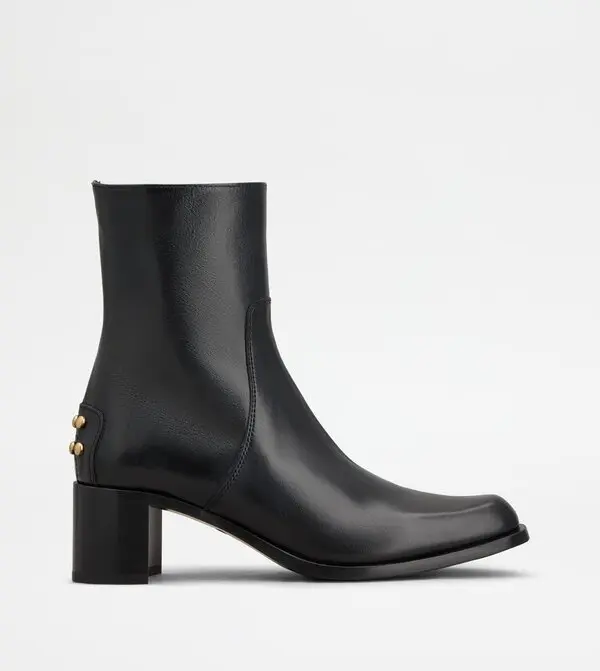 TOD'S Metal Dots Ankle Boots In Leather