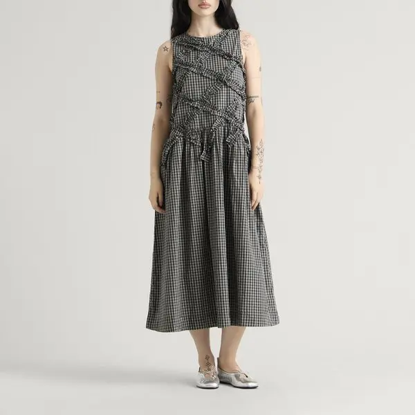 DAMSON MADDER Elora Midi Sleeveless Midi Dress