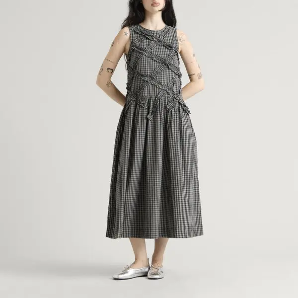 DAMSON MADDER Elora Midi Sleeveless Midi Dress