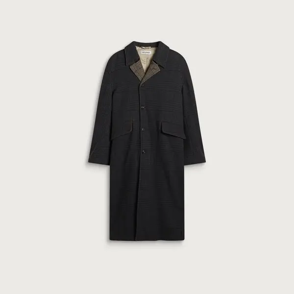 Our Legacy Check Tempered Wool Collapse Carcoat