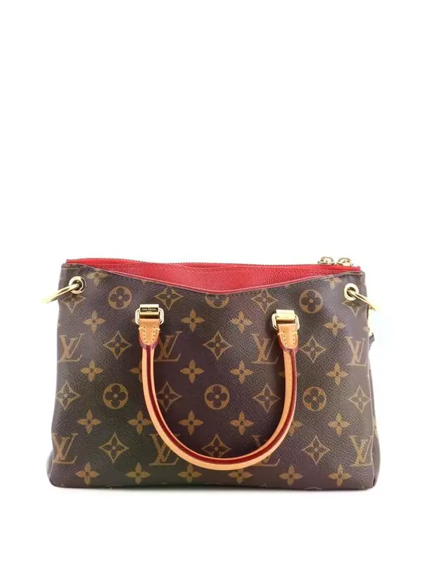 LOUIS VUITTON Pallas Tote Monogram Canvas With Leather Bb Shoulder Bag - Red
