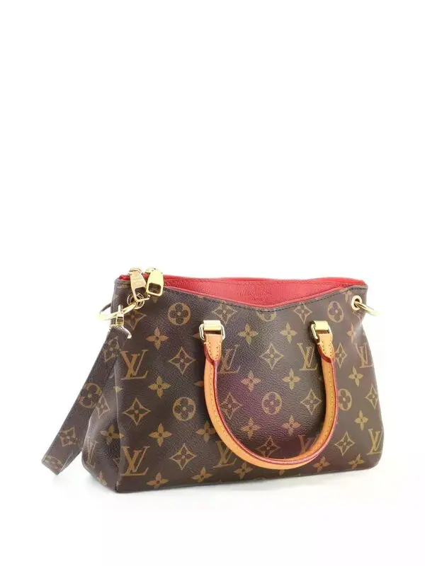 LOUIS VUITTON Pallas Tote Monogram Canvas With Leather Bb Shoulder Bag - Red