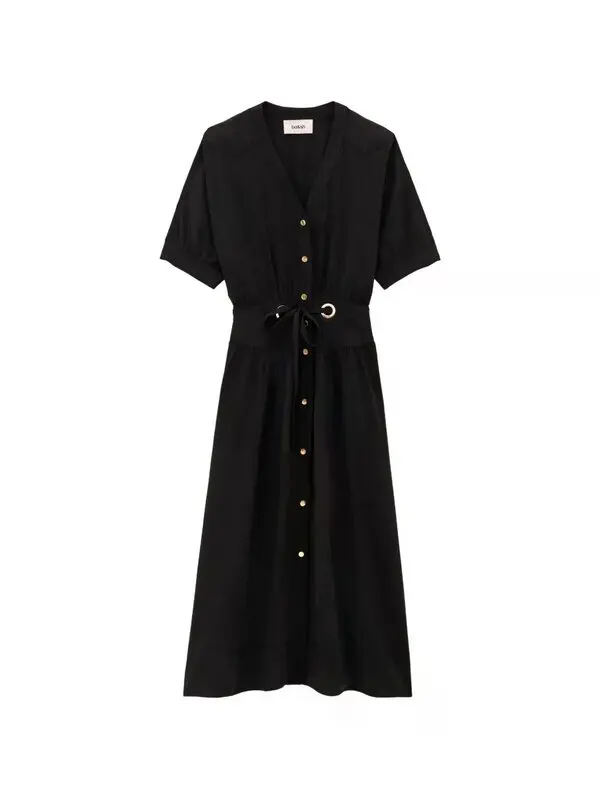Ba&sh Parisa Button-up Midi Dress - Black