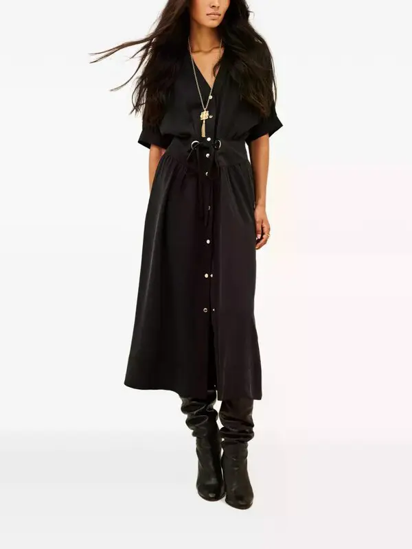 Ba&sh Parisa Button-up Midi Dress - Black