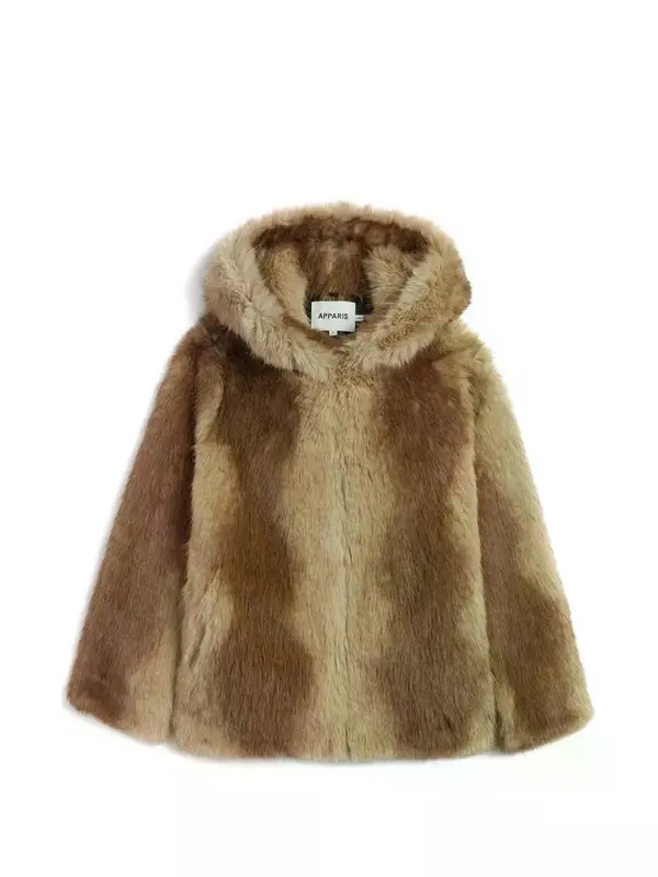 Apparis Katin Faux-fur Hooded Coat - Brown