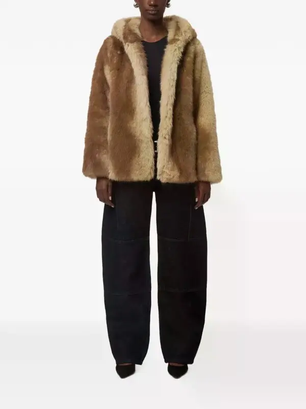 Apparis Katin Faux-fur Hooded Coat - Brown