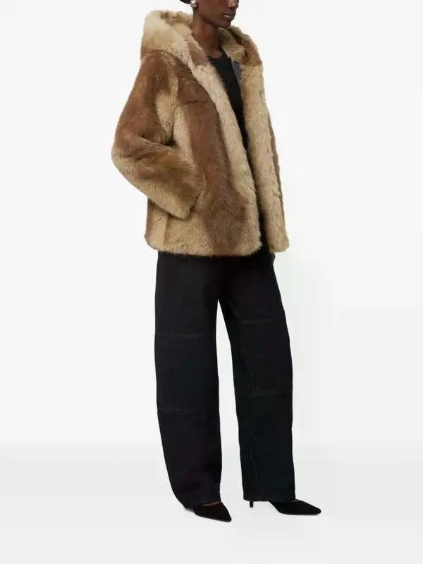 Apparis Katin Faux-fur Hooded Coat - Brown