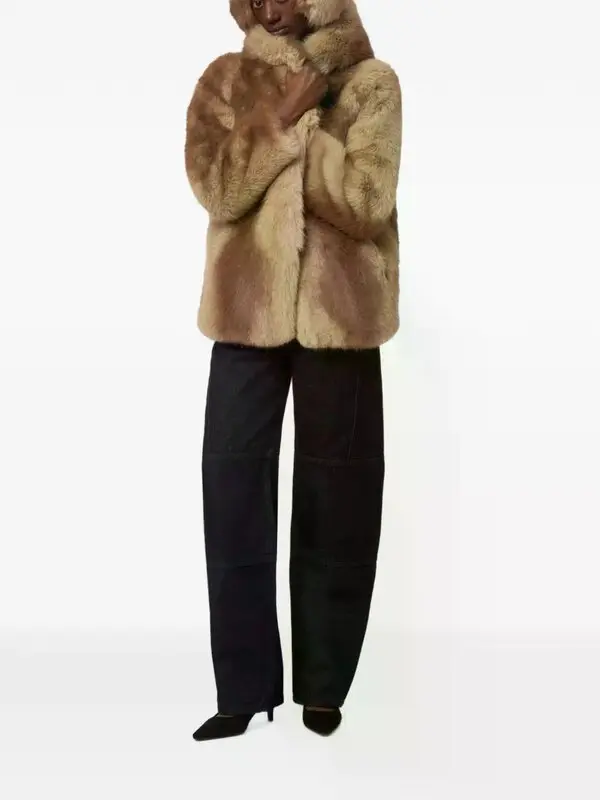 Apparis Katin Faux-fur Hooded Coat - Brown