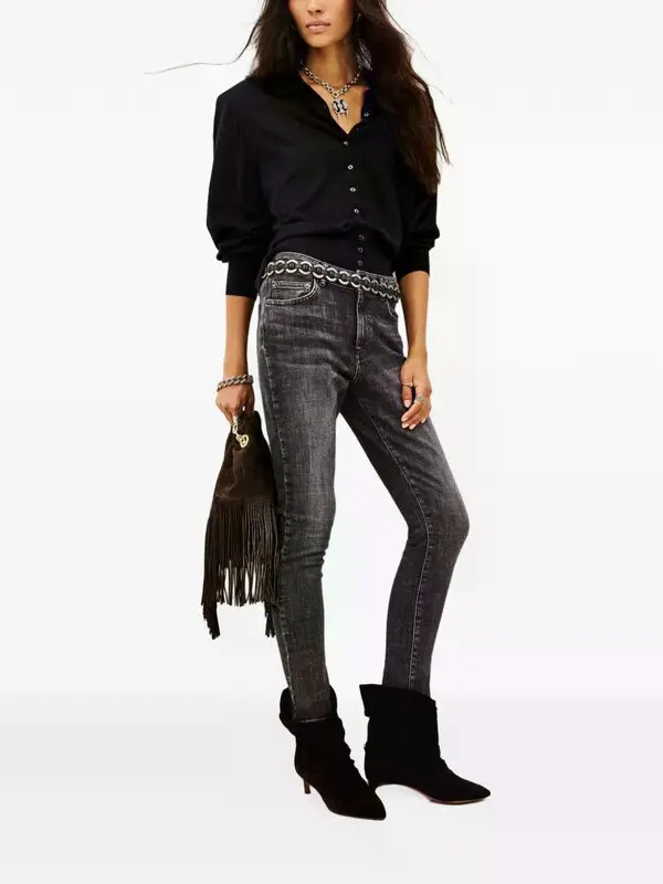 Ba&sh Niko Faded-effect Skinny-cut Jeans