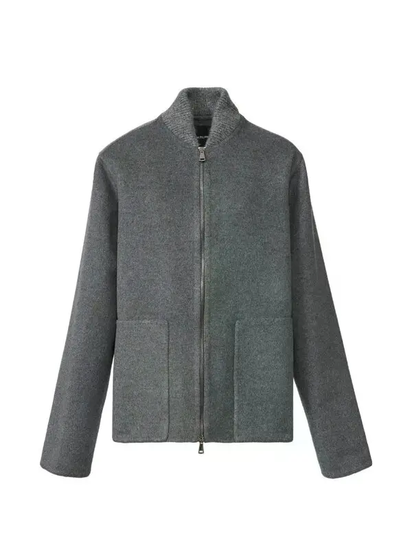 Fabiana Filippi Ribbed-knit Trim Coat