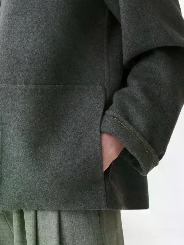 Fabiana Filippi Ribbed-knit Trim Coat