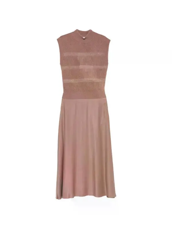 Peserico Sequin-embellished Sleeveless Midi Dress - Neutrals