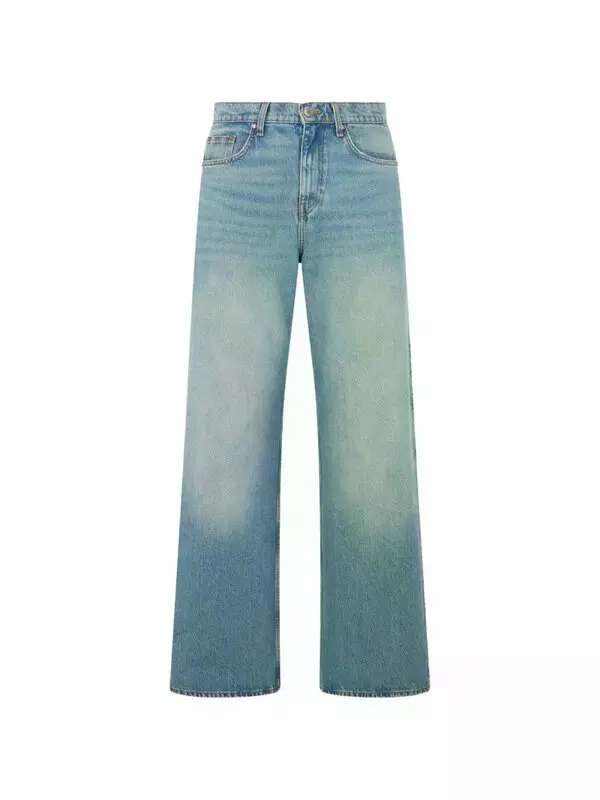 Roberto Cavalli Monogram-embroidered Straight-leg Jeans