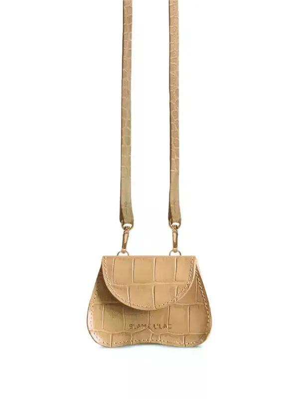BLAME LILAC Mini Amorsito Crocodile-embossed Shoulder Bag