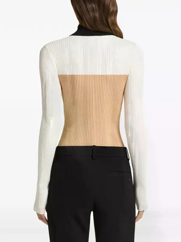 COURREGES Logo-patch Rib-knit Sweater