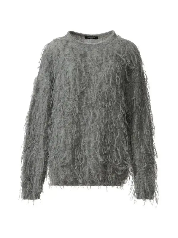 Fabiana Filippi Feather-trim Loop-knit Sweater