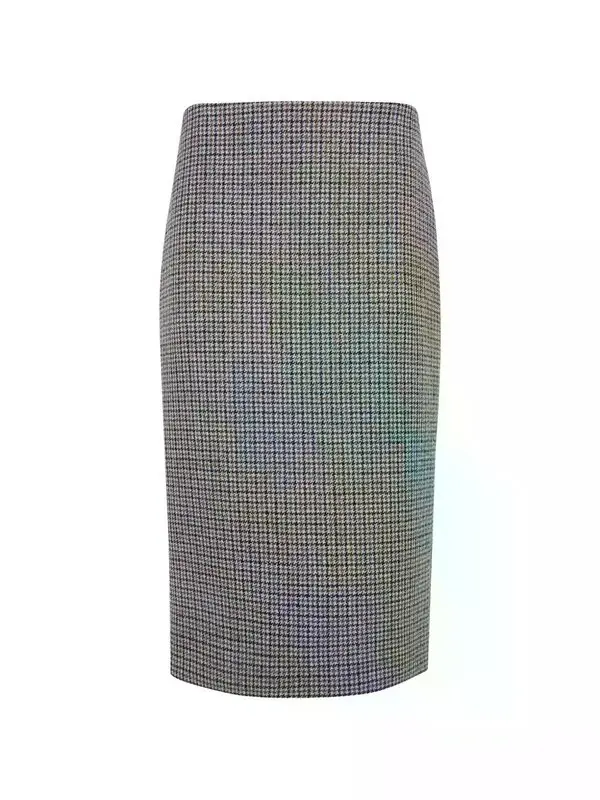 P.a.r.o.s.h Houndstooth-pattern Pencil Midi Skirt