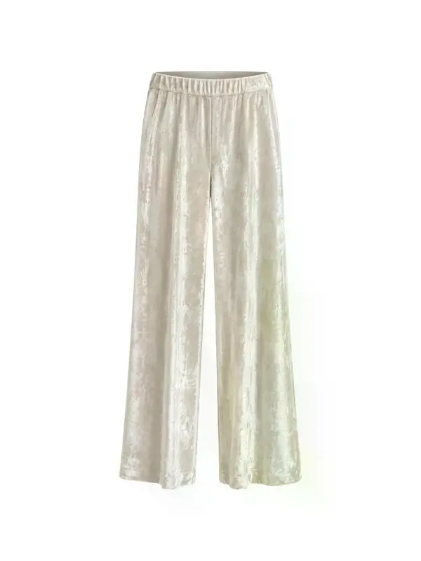 JUCCA Crushed-velvet Palazzo Pants