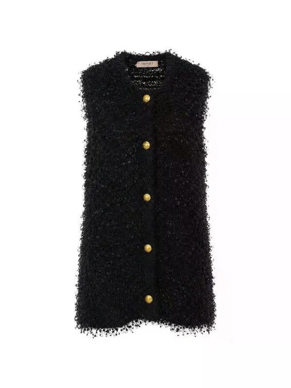 TWINSET Button-up Textured Vest