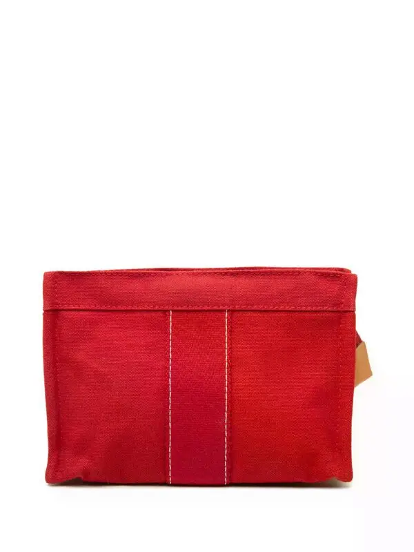 Hermès 1990-2010 Toile Deauville Pouch