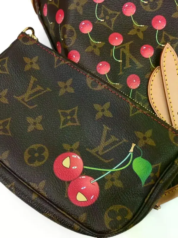 LOUIS VUITTON 2005 Pm Cerises Bucket Tote Bag