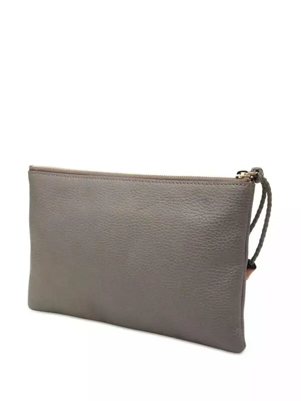 Gucci 2000-2015 Calfskin Bamboo Clutch Bag - Grey