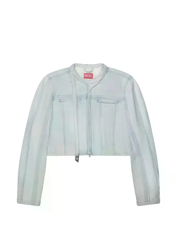 DIESEL® Cropped Denim Jacket - Blue