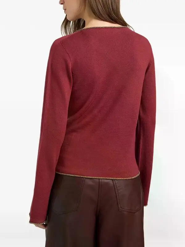 Momoni Stiga Bell-sleeve Crew-neck Top
