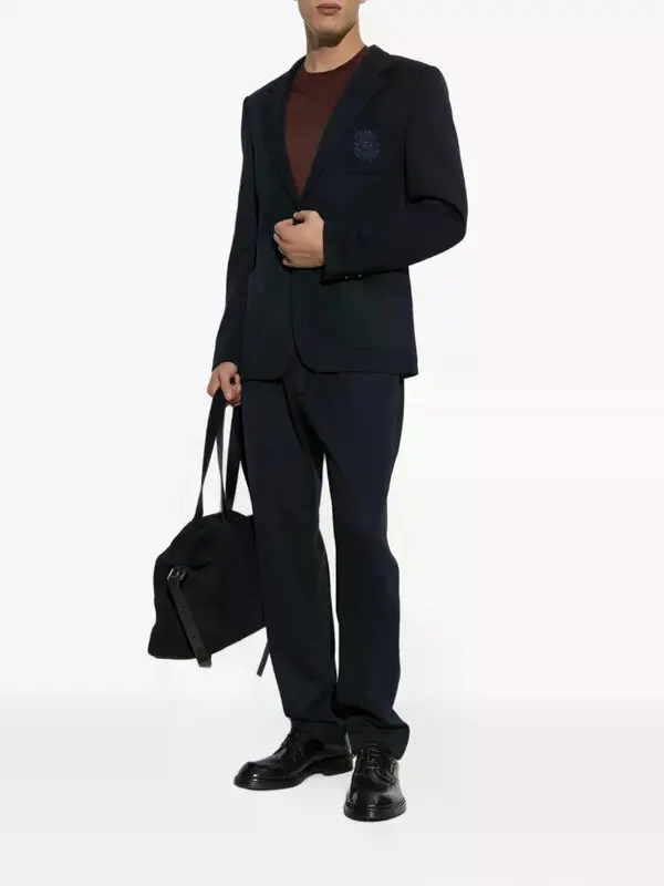 Dolce & Gabbana Embroidered-logo Single-vent Blazer