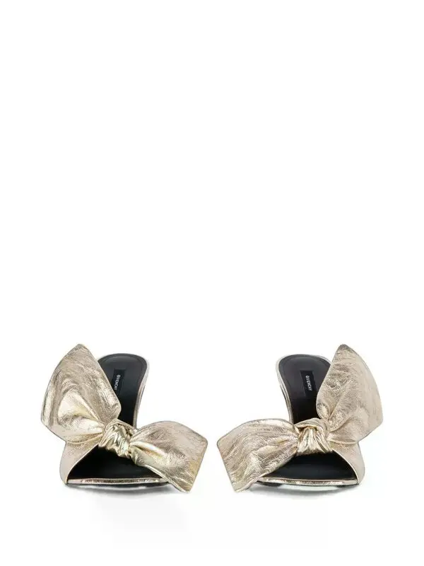 Givenchy Boudoir Heeled Mules In Metallic Leather