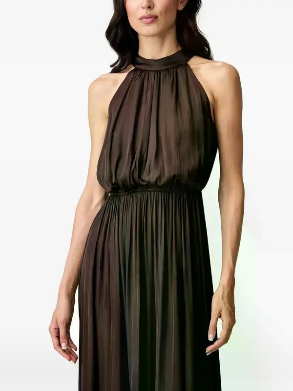 MORGAN Halterneck Pleated Maxi Dress