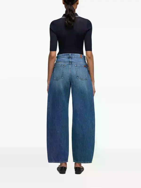 7 For All Mankind Bonnie Curvilinear High-waisted Mid-leg Jeans