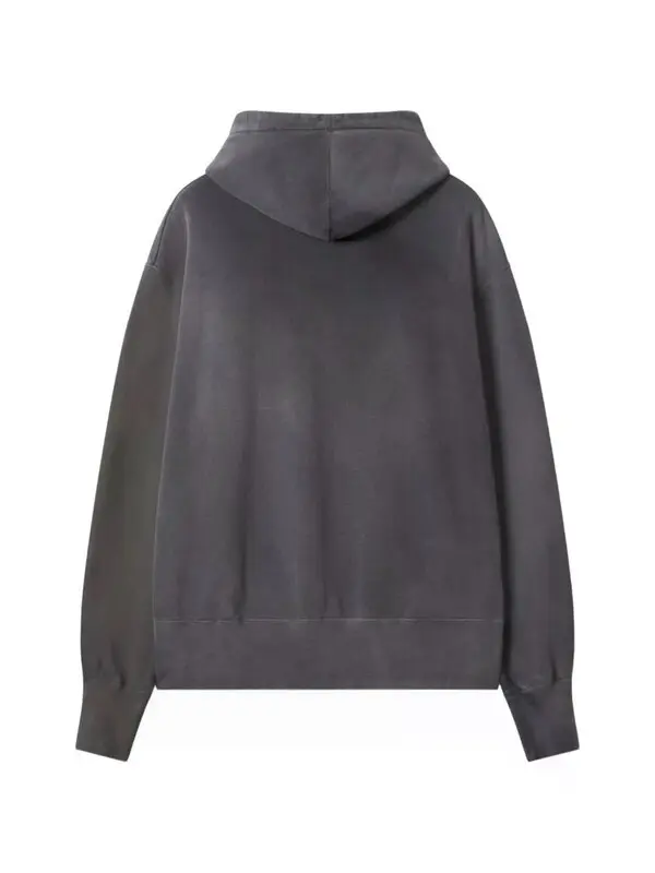 Maison Kitsuné Faded-effect Logo-print Hoodie