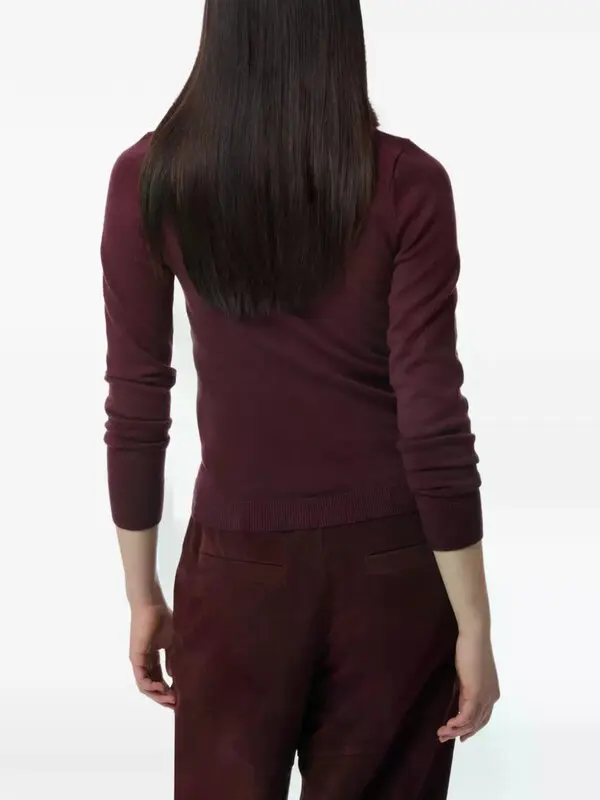Apparis Esther Faux-fur Collar Polo Top
