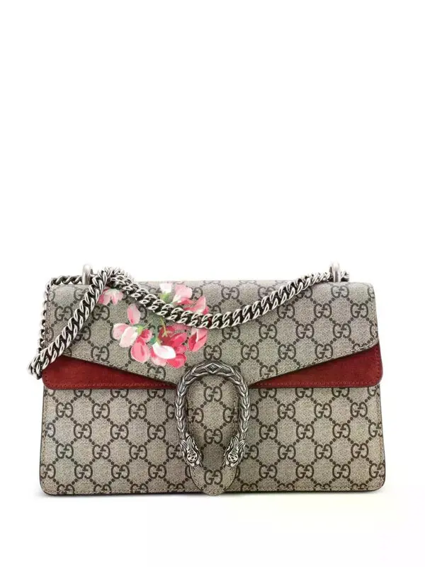 Gucci Dionysus Bag Blooms Print Gg Coated Canvas Small Shoulder Bag - Brown