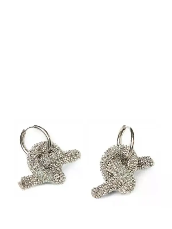 Fabiana Filippi Filo Knot-detail Beaded-embellished Earrings - Silver