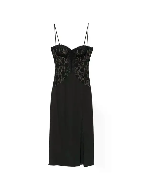 ANIYE BY Lace-panelled Side-slit Dress