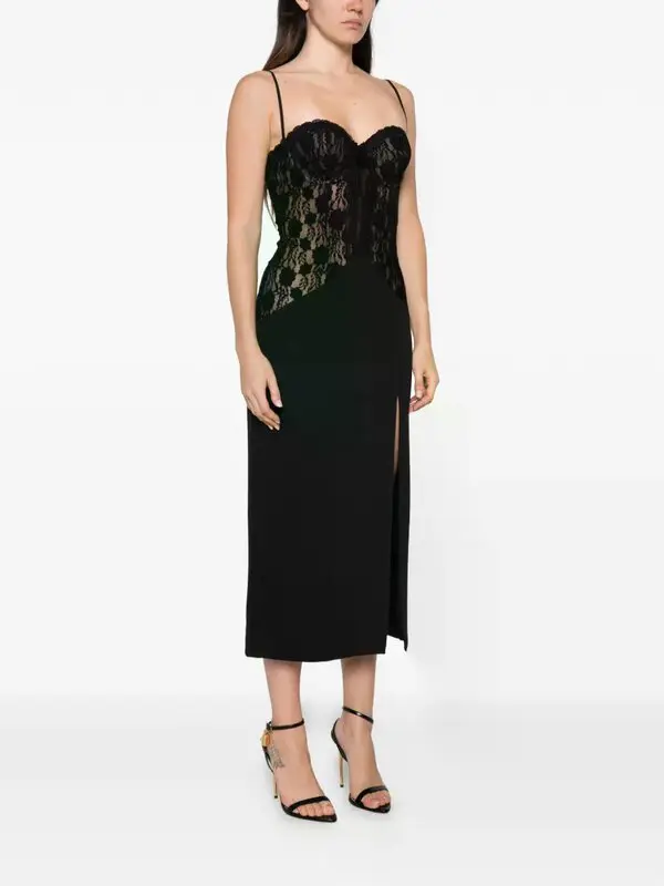 ANIYE BY Lace-panelled Side-slit Dress