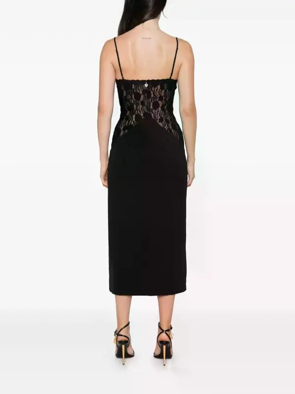 ANIYE BY Lace-panelled Side-slit Dress