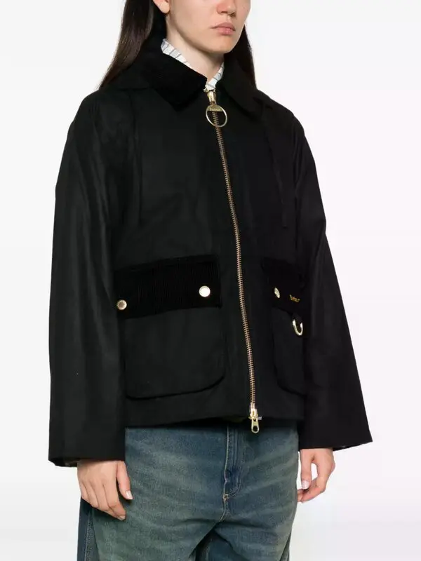 Barbour Carville Waxed Jacket - Black