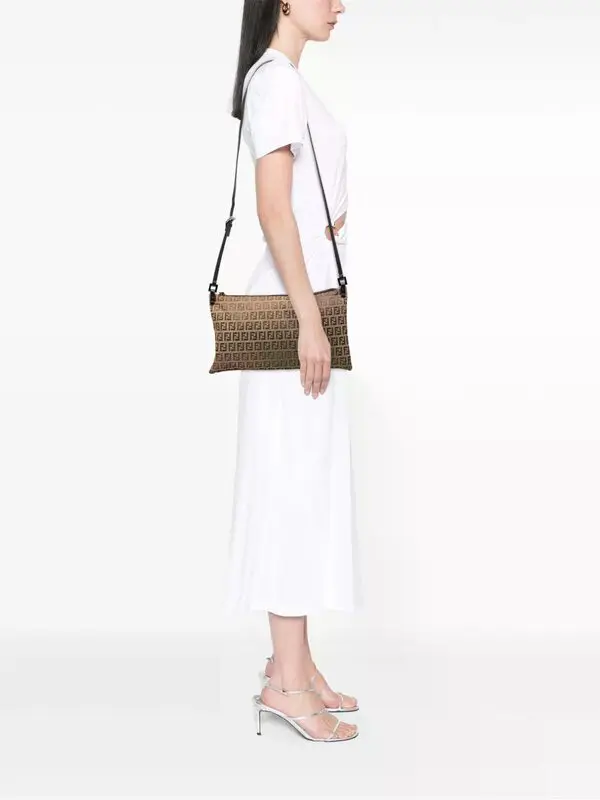 Fendi 2000-2010 Zucchino Canvas Crossbody Bag