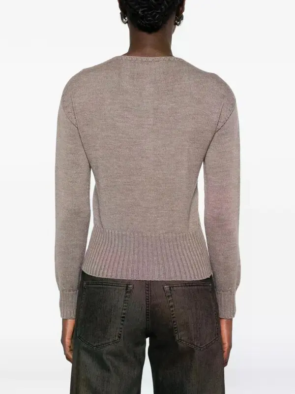 AROVESCIO Button-up Ribbed-trim Cardigan