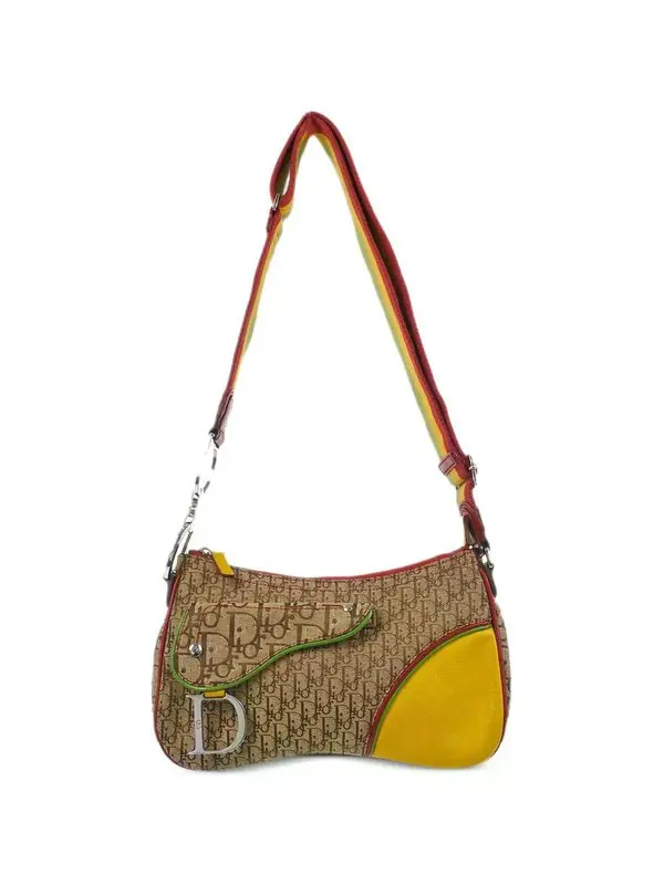 Dior 2004 Rasta Trotter Saddle Shoulder Bag
