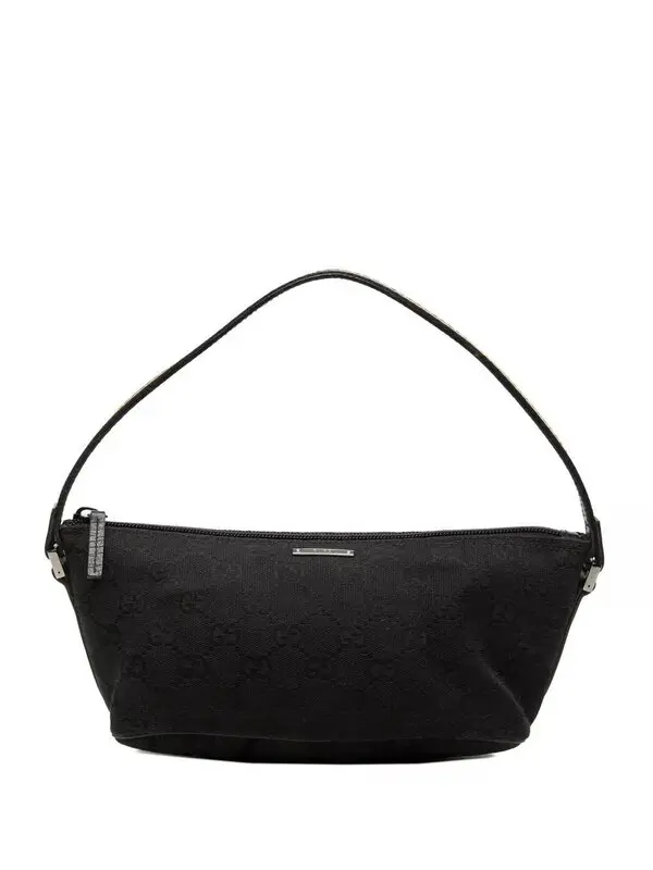 Gucci 2000-2015 Gg Canvas Web Boat Shoulder Bag